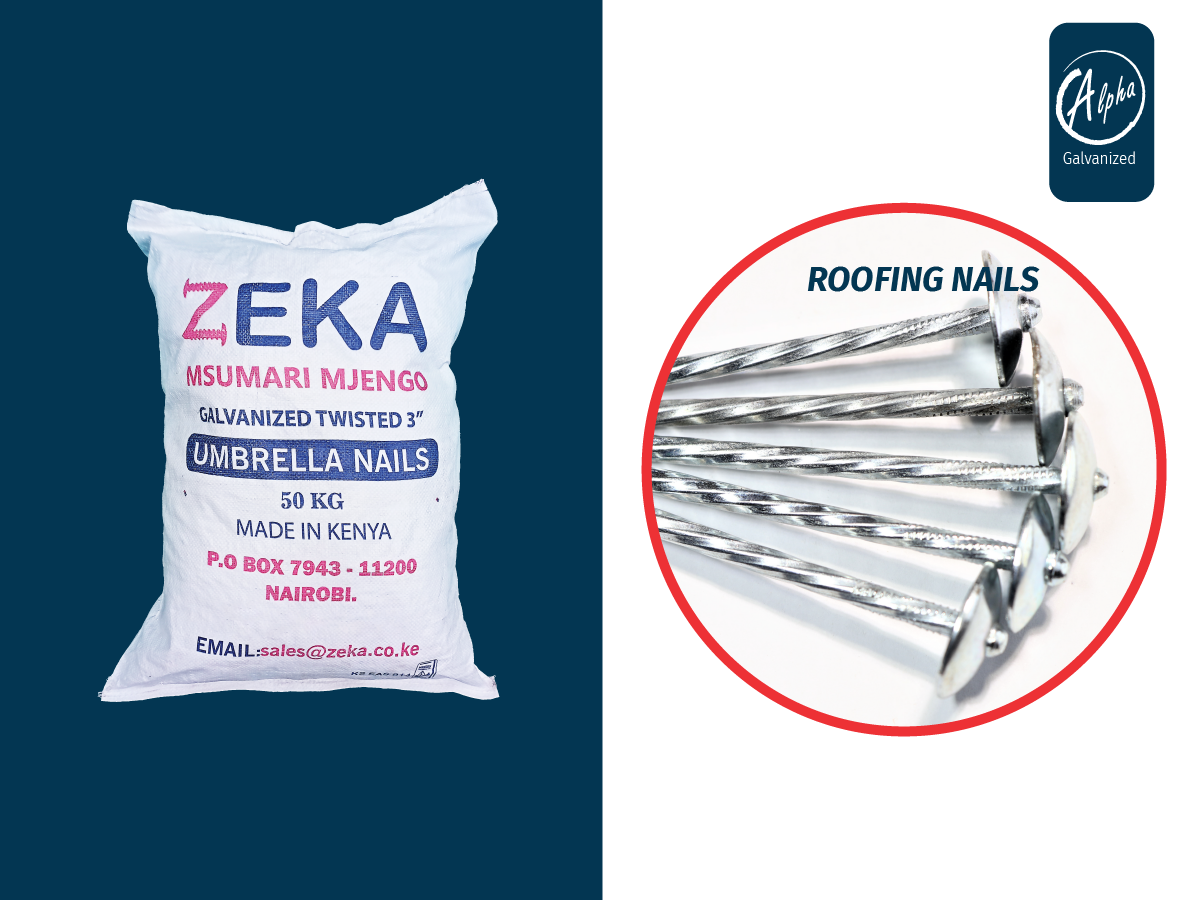 Roofing Nails 25Kgs - Zeka